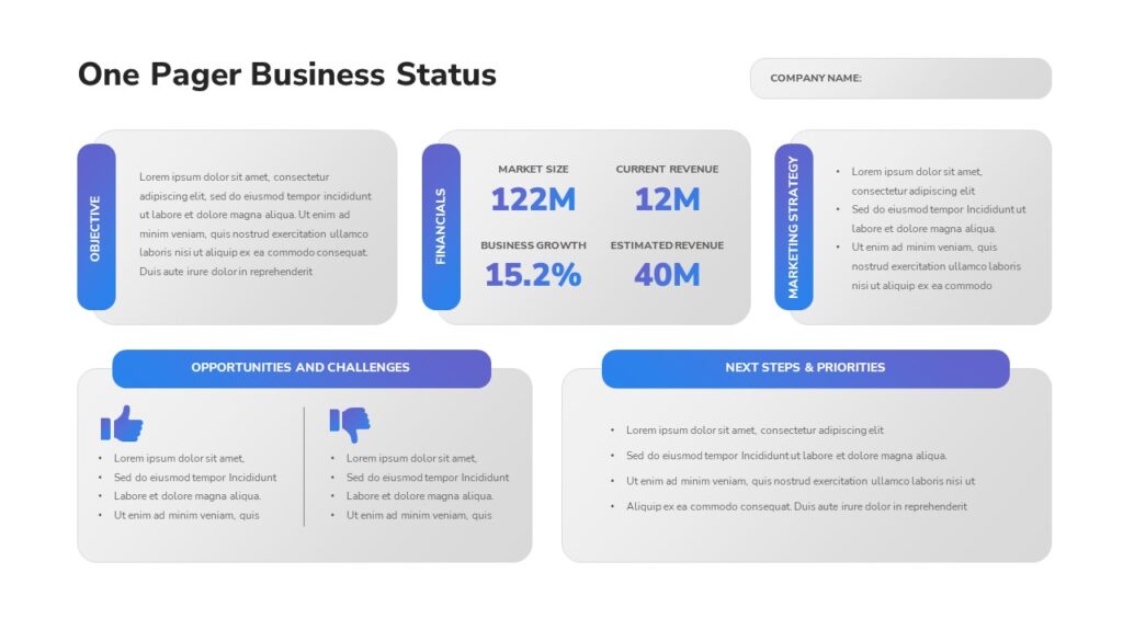 Business One Pager Examples And PPT Templates SlideBazaar