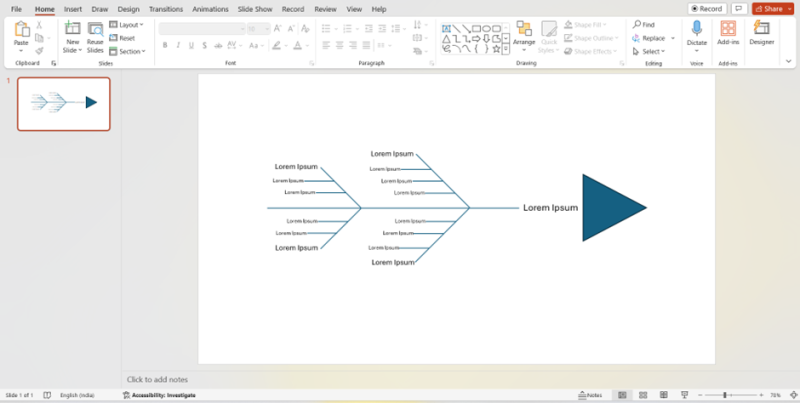 How to Create a Fishbone Diagram Template in PowerPoint
