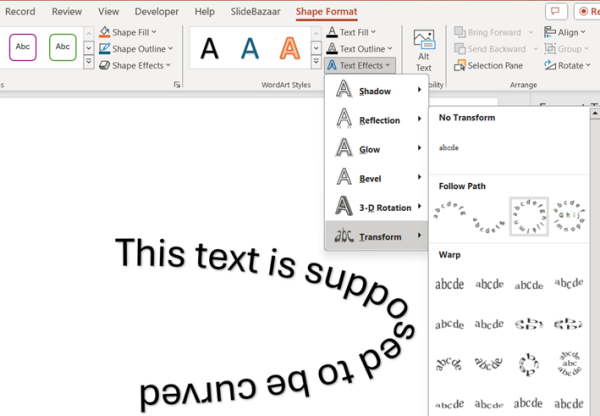 How to Curve Text in PowerPoint - SlideBazaar Blog