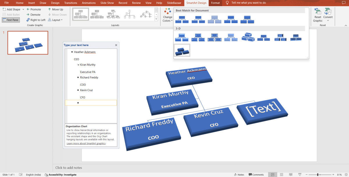 How to Easily Create an Organizational Chart in PowerPoint