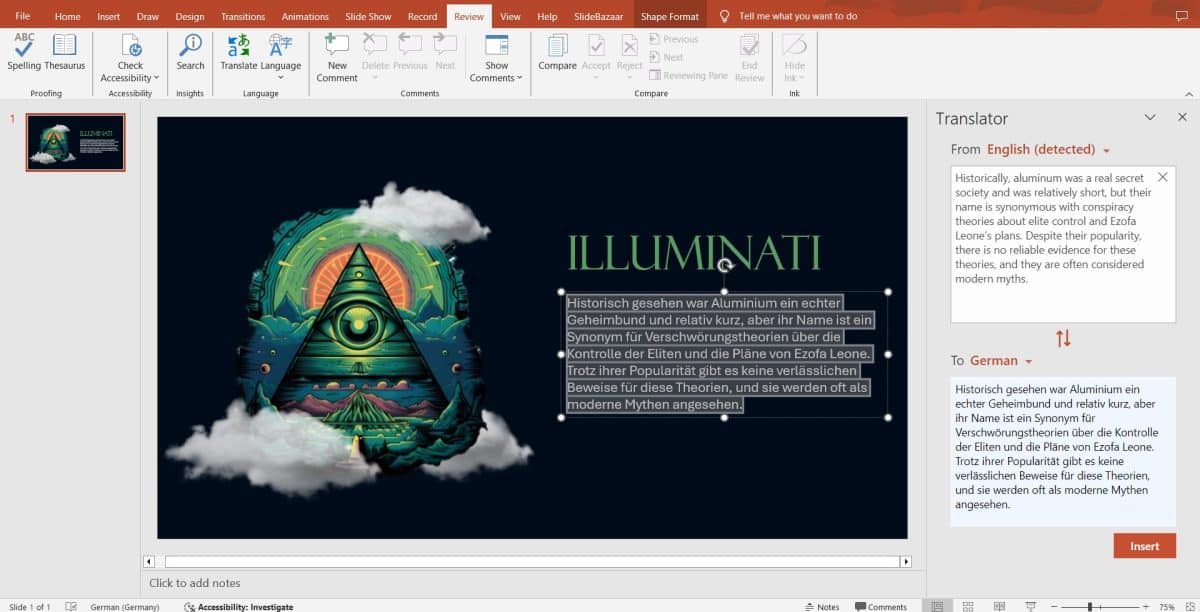 How to Use Translate Feature in PowerPoint - SlideBazaar Blog