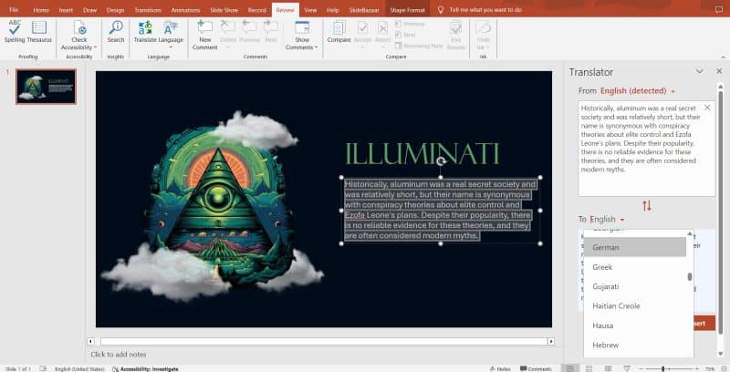 How to Use Translate Feature in PowerPoint - SlideBazaar Blog