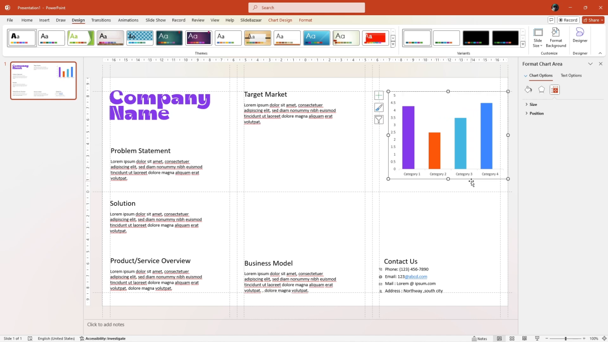 How to Design One Pager Business Plan Slide in PowerPoint