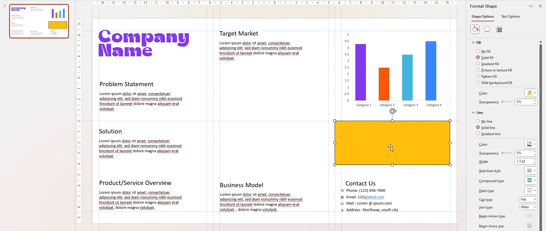 How to Design One Pager Business Plan Slide in PowerPoint