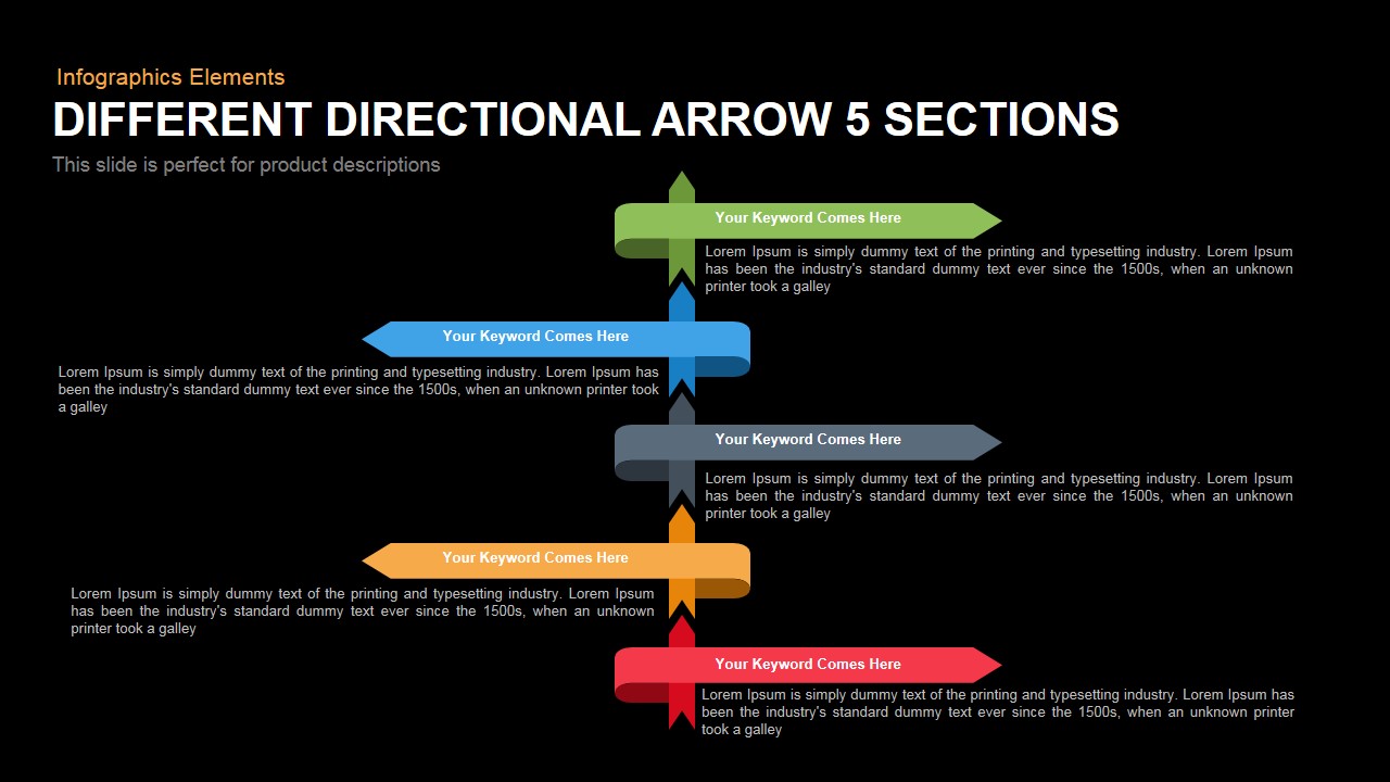 Different Directional Arrow PowerPoint Template & Keynote - Slidebazaar