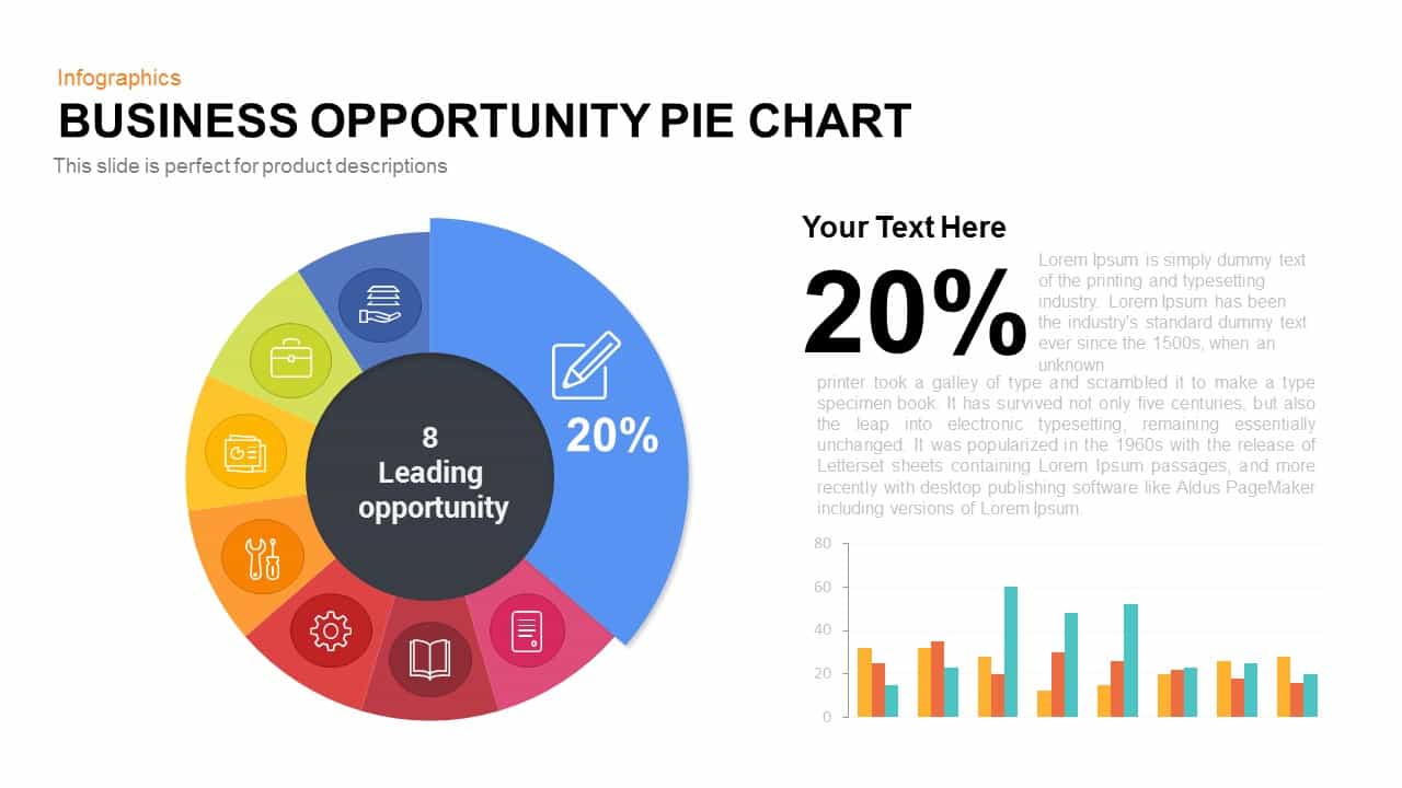 Business Opportunity Pie Chart PowerPoint Template Keynote