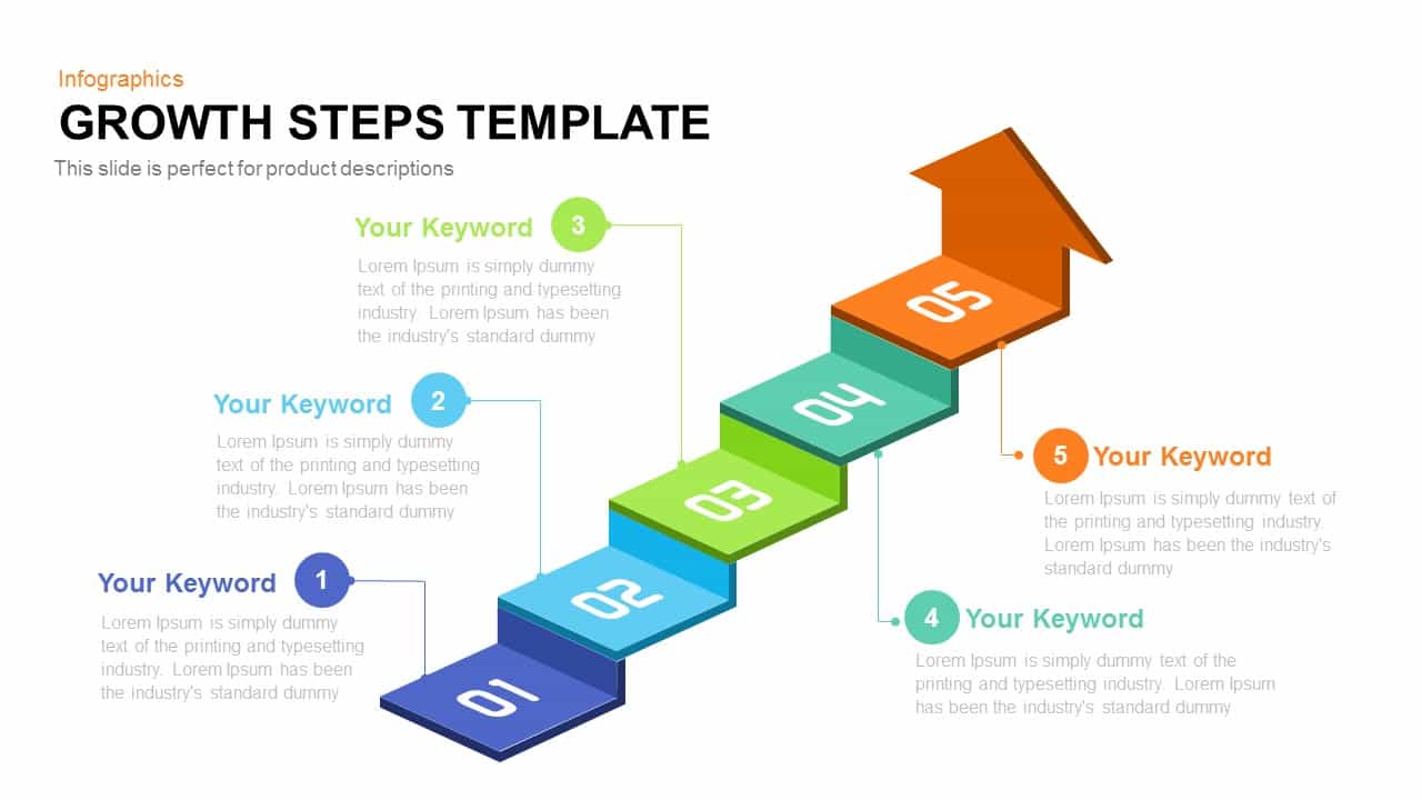 Growth Steps Template For PowerPoint And Keynote Presentation