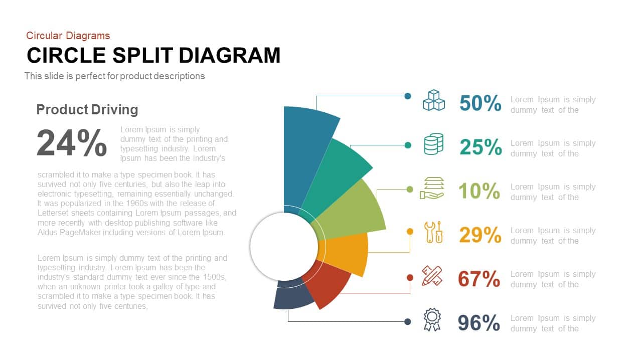 Circle Split Diagram PowerPoint Template And Keynote Slide