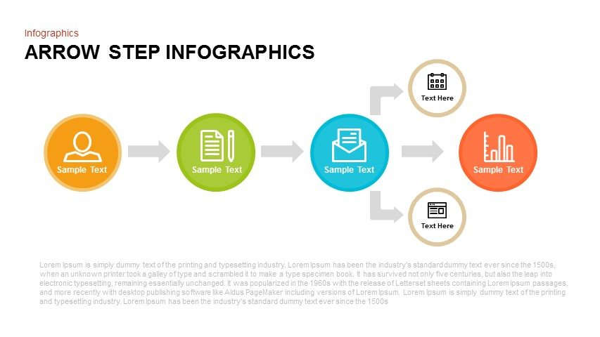 Infographics Step Arrow PowerPoint Template and Keynote Slide
