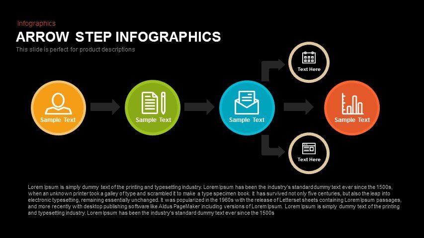 Infographics Step Arrow PowerPoint Template and Keynote Slide