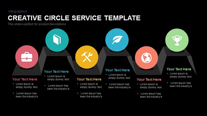 Creative Circle Service PowerPoint and Keynote Template - Slidebazaar
