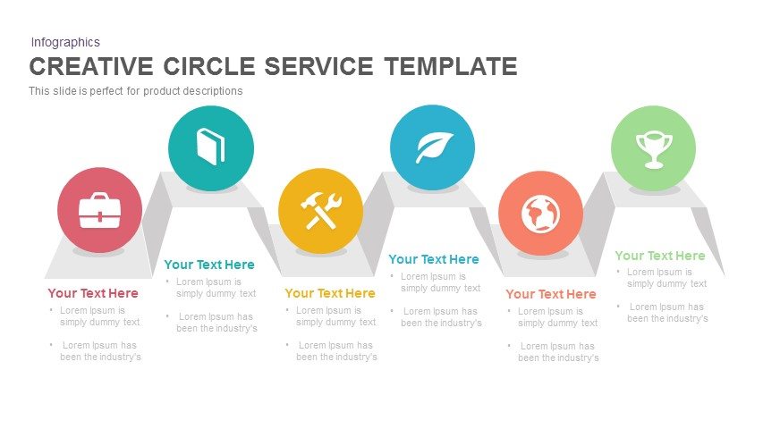 Creative Circle Service Powerpoint And Keynote Template Slidebazaar