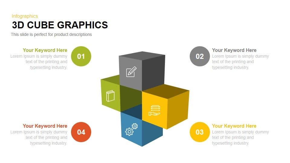 3d Cube Graphic PowerPoint Template And Keynote Slide