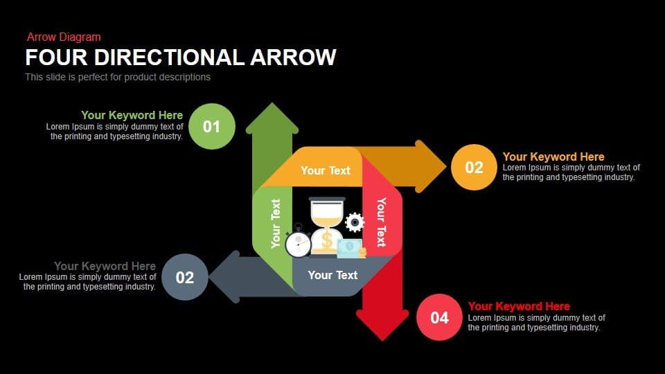 4 Directional Arrows PowerPoint Templates and Keynote - Slidebazaar 4 Directional Arrows PowerPoint Templates and Keynote - Slidebazaar