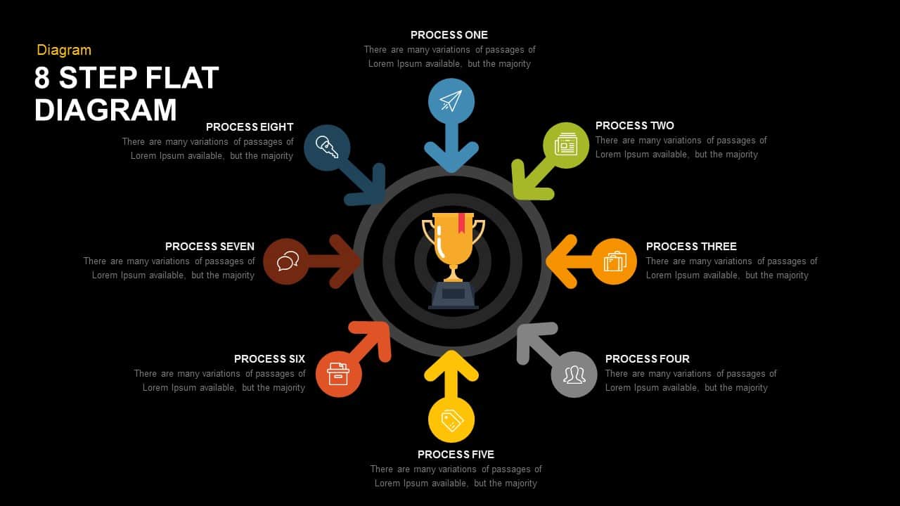8 Step Flat Diagram for PowerPoint and Keynote - Slidebazaar