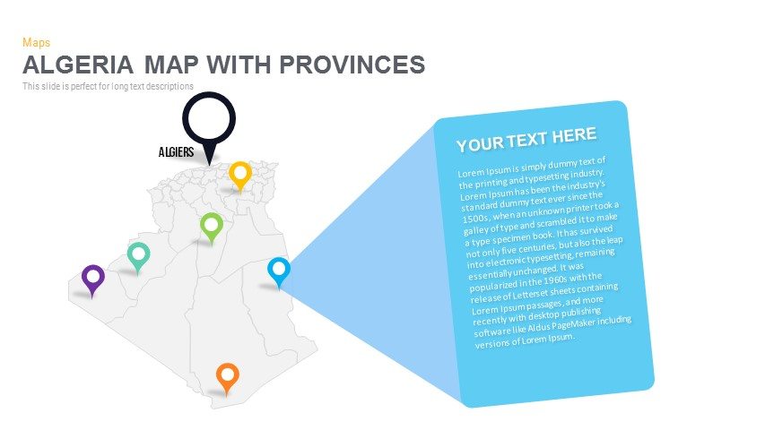 Algeria Map With provinces PowerPoint and Keynote template