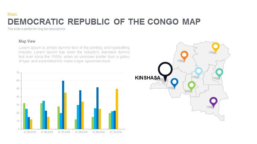 Democratic Republic of the Congo Map PowerPoint template