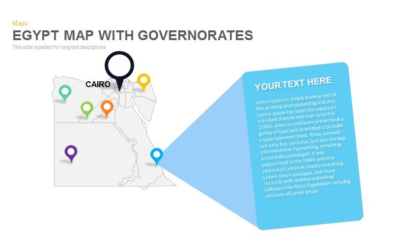 Egypt Map With governorates PowerPoint and Keynote template