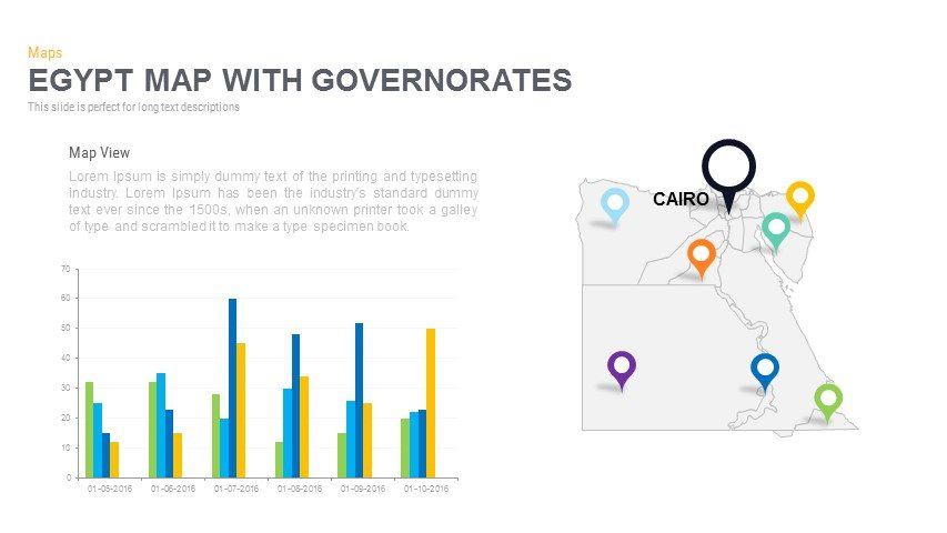 Egypt Map With governorates PowerPoint and Keynote template