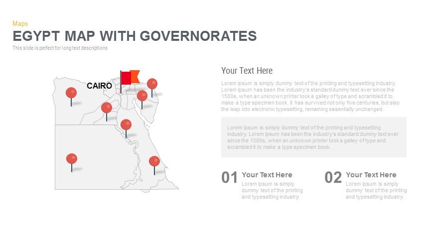 Egypt Map With governorates PowerPoint and Keynote template