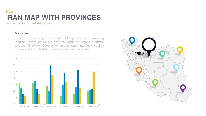 Iran Map With Provinces PowerPoint and Keynote template