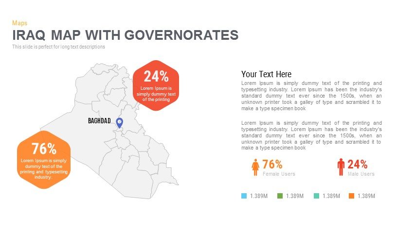Iraq Map With Governorates PowerPoint and Keynote template