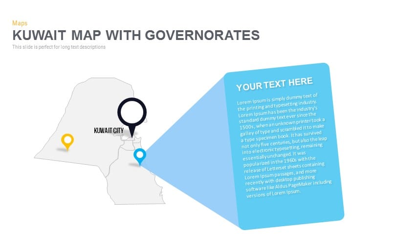 Kuwait Map With governorates PowerPoint and Keynote template