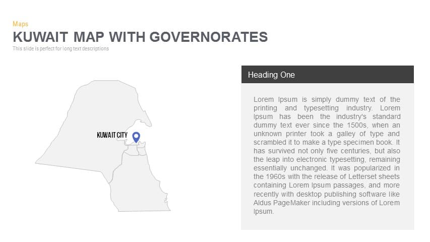 Kuwait Map With governorates PowerPoint and Keynote template
