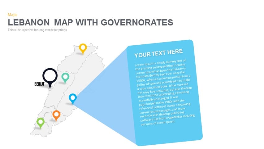 Lebanon Map With governorates PowerPoint & Keynote template