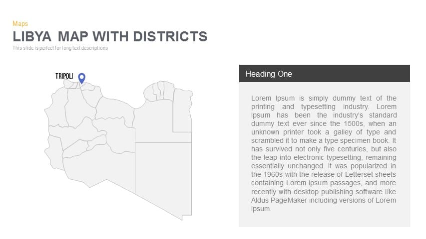 Libya Map With districts PowerPoint and Keynote template Libya Map With districts PowerPoint and Keynote template
