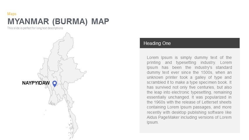 Myanmar Map PowerPoint and Keynote template