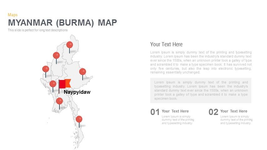 Myanmar Map PowerPoint and Keynote template