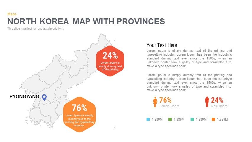 North Korea Map PowerPoint and Keynote template