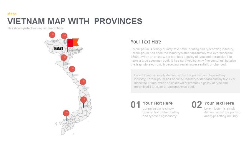 Vietnam Map With provinces PowerPoint and Keynote template