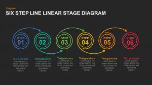 7 Stage Linear Process Flow Diagram Template for PowerPoint & Keynote
