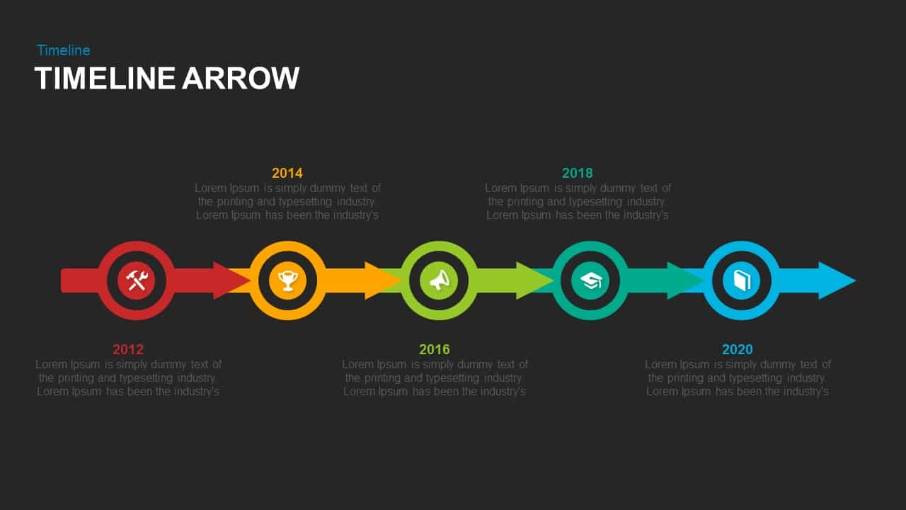 Timeline Arrow PowerPoint Template And Keynote Slide