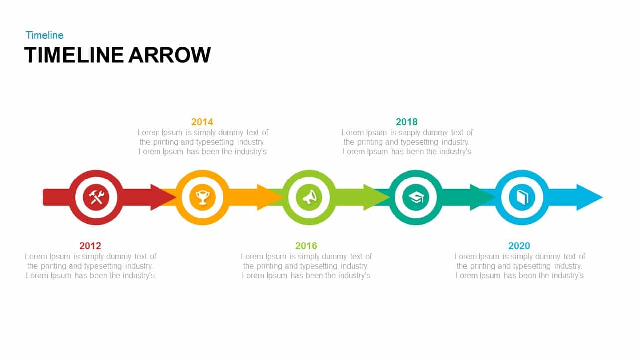 Timeline Arrow PowerPoint Template And Keynote Slide