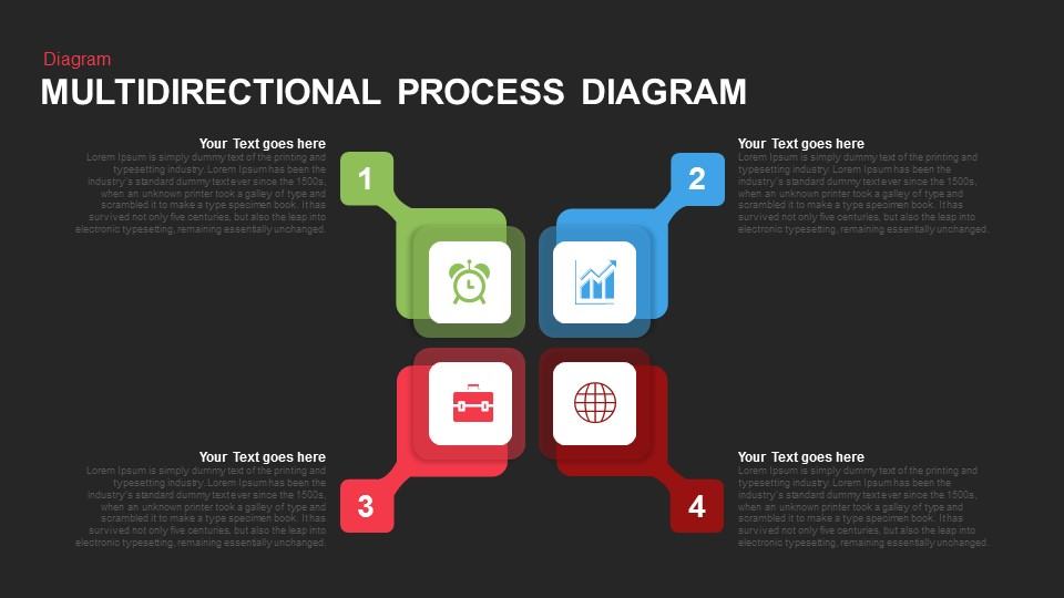 Multi Directional Flow Diagram PowerPoint Template and Keynote