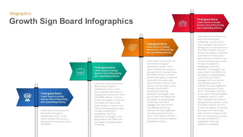Growth Sign Board PowerPoint Template and Keynote Slide