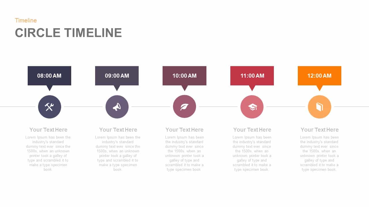 Circle Timeline PowerPoint Template And Keynote Slide