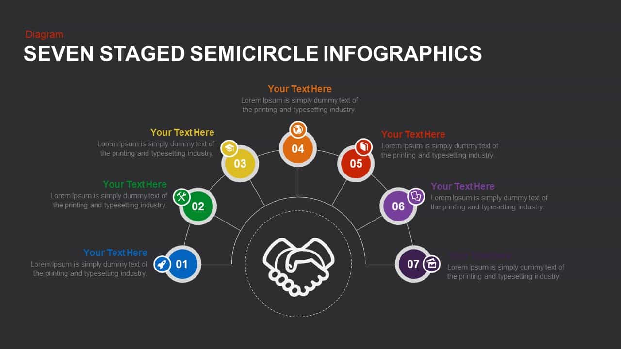 7 Step Semi Circle PowerPoint Template Keynote For Download