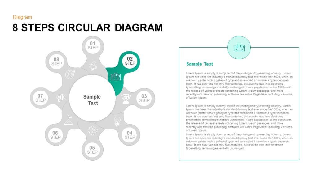 8 Steps Circular Diagram PowerPoint Template and Keynote Slide