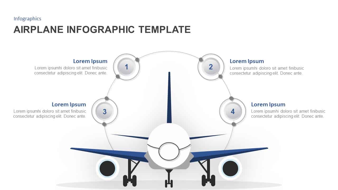Airplane PowerPoint Template And Keynote For Infographic Presentation