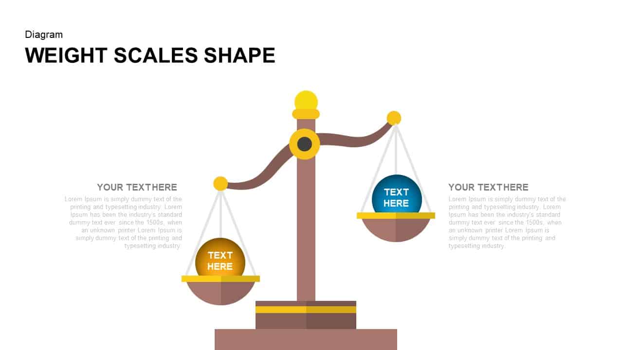 Weight Scales Shape PowerPoint Template And Keynote Slidebazaar