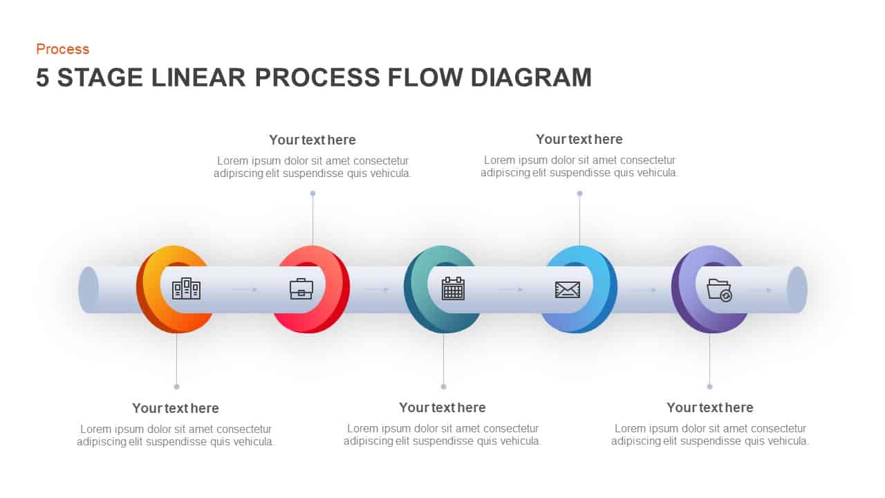 5 Stage Linear Process Diagram For PowerPoint And Keynote 5 Stage Linear Process Diagram For PowerPoint And Keynote