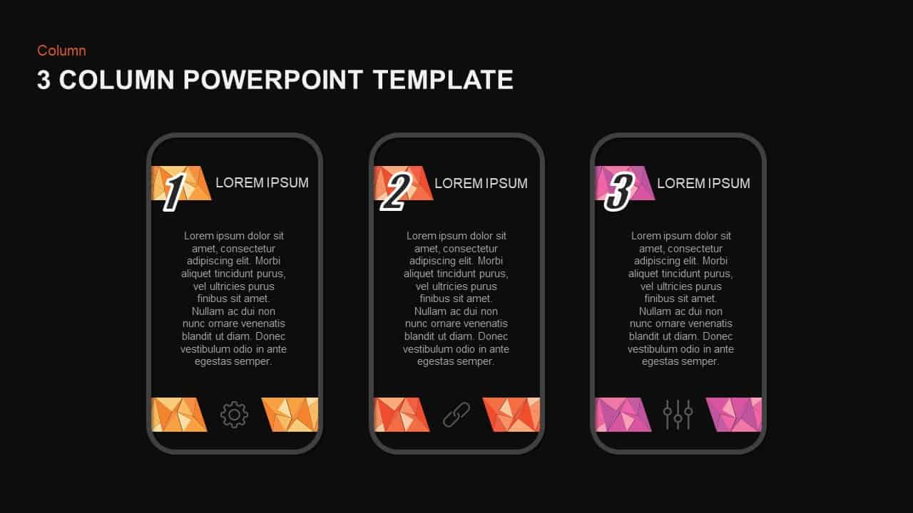 3 4 Column PowerPoint Templates And Keynote Diagrams