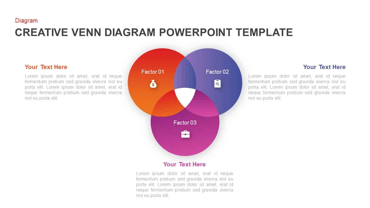 Creative Venn Diagram PowerPoint Template Slidebazaar
