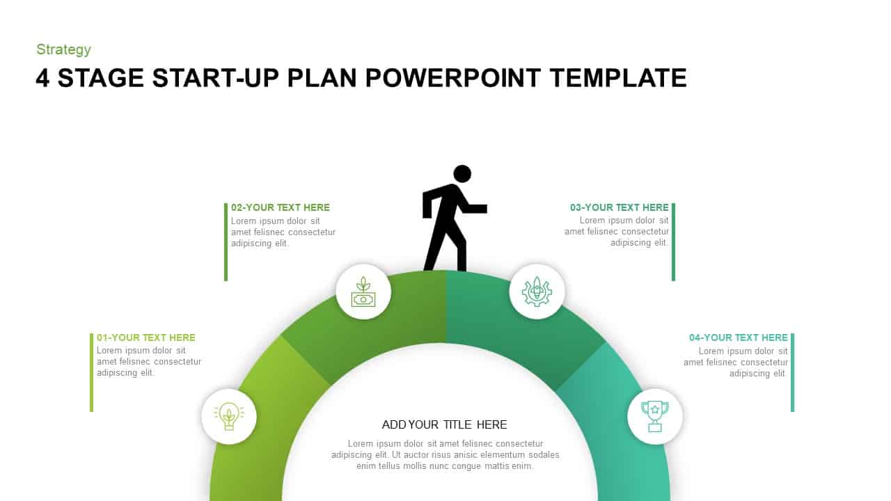 4 Stage Startup Plan Template For PowerPoint Keynote