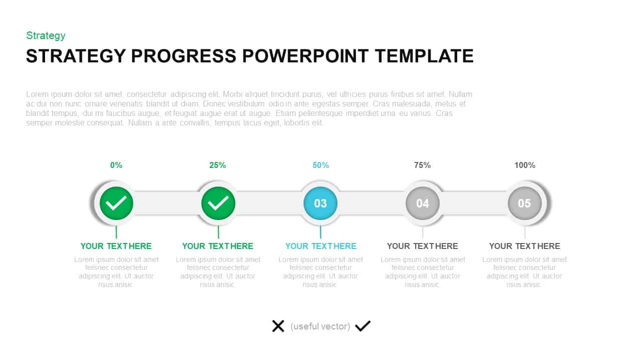 Strategy Progress Report PowerPoint Template Keynote Diagram