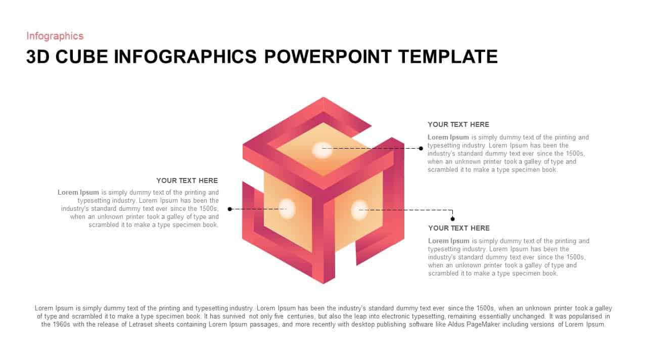 3D Cube PowerPoint Template Slidebazaar